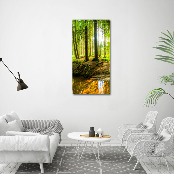 Union Rustic Stream In The Forest - Kunstdrucke auf Leinwand | Wayfair.de